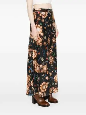 Dorothee Schumacher Floral-print Linen Midi Skirt