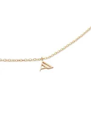 Monica Vinader 14kt Yellow Initial 'a' Necklace - Gold