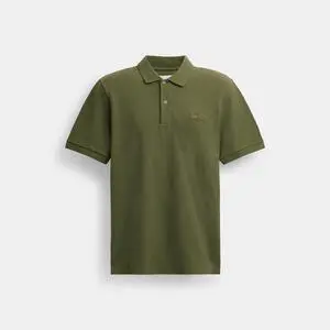 COACH Horse And Carriage Classic Polo In Organic Cotton Green