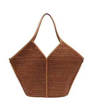 Hereu Calella Raffia Tote Bag - Brown