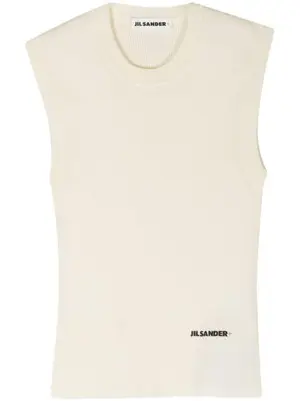 JIL SANDER Ribbed Crop Top