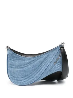 MUGLER Small Spiral Curve 01 Crossbody Bag - Blue
