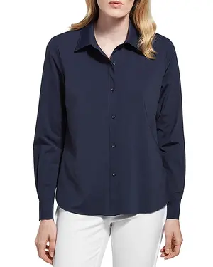 Lyssé Slim Button-up Shirt - True Navy