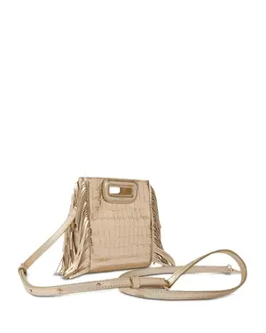 Maje Maje Mini Croco Metallic Bag Gold