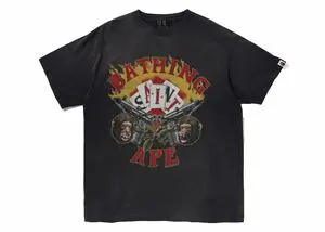 A BATHING APE X Saint Mxxxxxx Guns Tee Shirt