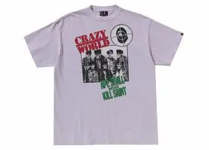 A BATHING APE X Saint Mxxxxxx Speech Tee Shirt - Gray