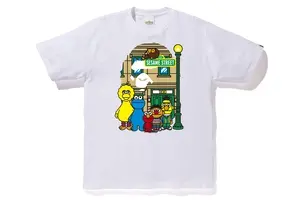 A BATHING APE X Sesame Street Ape Head Tee Shirt - White