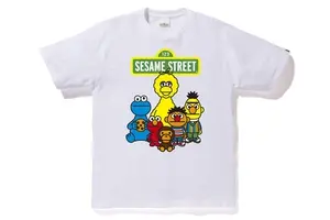 A BATHING APE X Sesame Street Characters Tee Shirt #1 - White