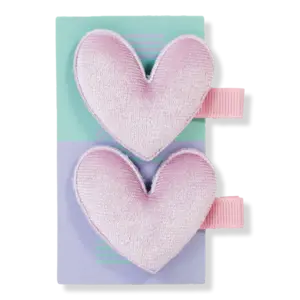 LOCKS & MANE The Izzy Velvet Heart Barrette Set