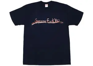 Supreme Fuck You Tee Shirt - Navy Blue