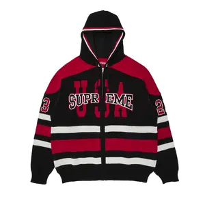 Supreme Usa Zip Up Hooded Sweater - Black