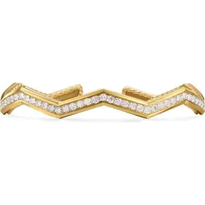 David Yurman Zig Zag Stax Cuff Bracelet - 18k Yellow Gold