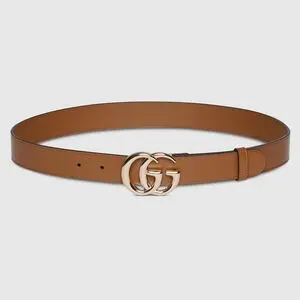 Gucci Gg Marmont Leather Belt - Brown