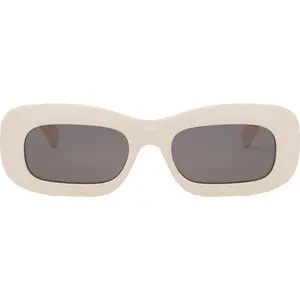 Celine CELINE Bold 3 Dots Rectangular Sunglasses Ivory/smoke
