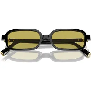 Miu Miu Miu Miu 51mm Rectangular Sunglasses Black