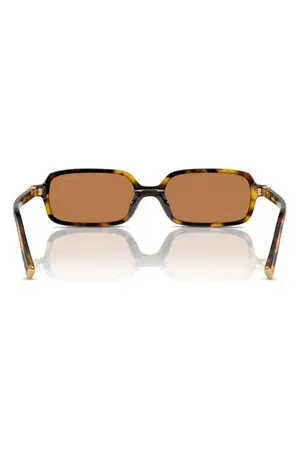 Miu Miu 51mm Rectangular Sunglasses - Blond Havana