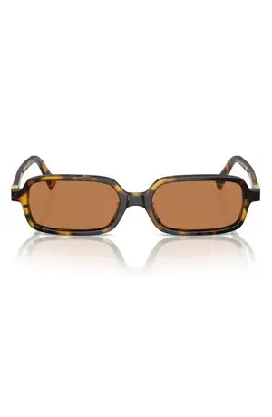 Miu Miu 51mm Rectangular Sunglasses - Blond Havana