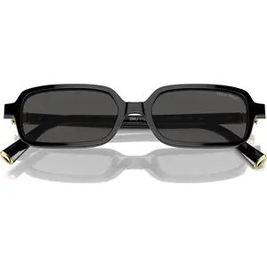 Miu Miu Miu Miu 51mm Rectangular Sunglasses Dark Grey