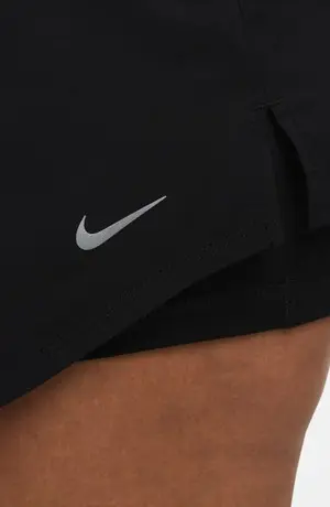 Nike Dri-fit One High-waist 2-in-1 Shorts - Black/ Reflective Silver