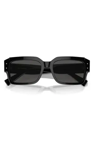 Dolce & Gabbana 56mm Square Sunglasses - Black