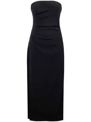 Black Strapless Midi Dresses