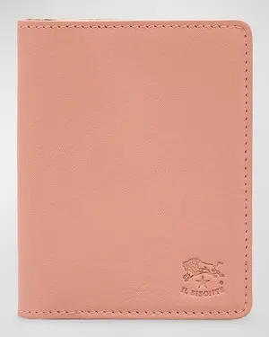 Il Bisonte Classic Bifold Leather Card Case - Pompelmo