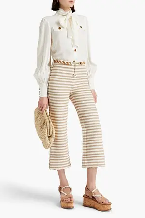 Zimmermann Striped Cotton-blend Canvas Pants