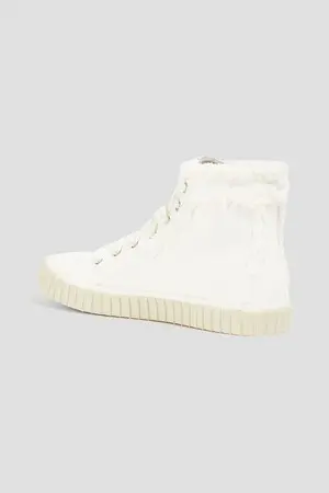 Zimmermann Frayed Canvas High-top Sneakers