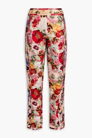 Women's Floral Print Straight Leg Pants