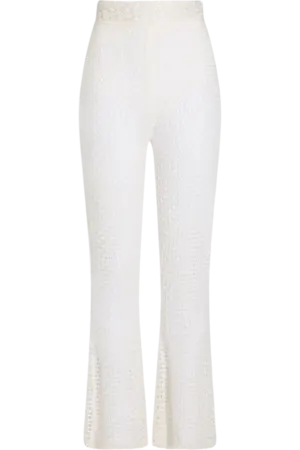 Zimmermann Crochet Flared Pants - Ivory