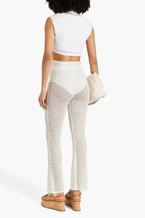 Zimmermann Crochet Flared Pants - Ivory