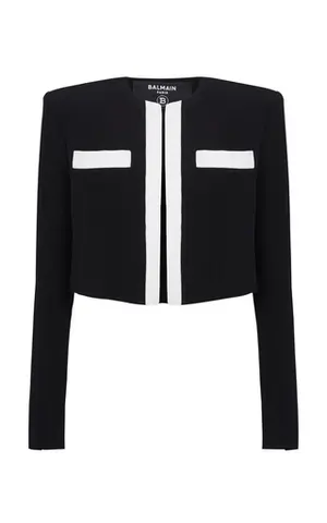 Balmain Cropped Crepe Jacket