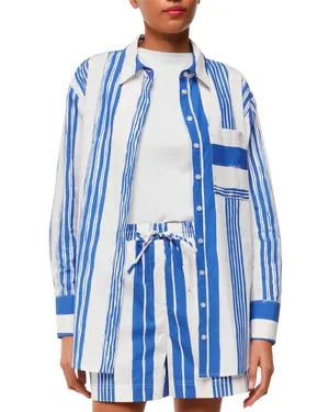 Whistles Painted Stripe Oversized Shirt