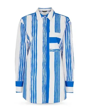 Whistles Painted Stripe Oversized Shirt
