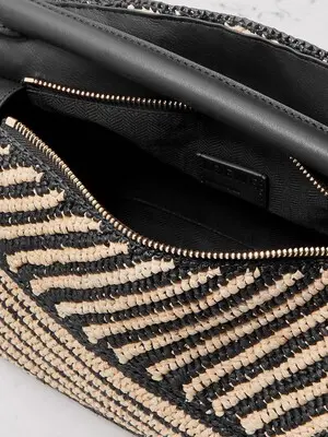 Loewe Paula's Ibiza Puzzle Edge Small Raffia Shoulder Bag