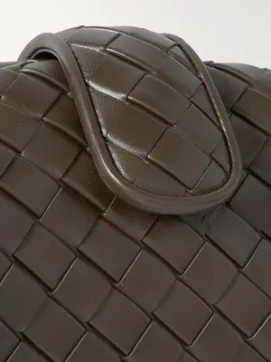 Bottega Veneta Intrecciato Leather Clutch - Green