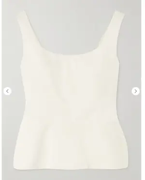 Libertine Faille Peplum Top - Sand