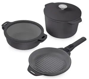 DASH 3-pc Smartstore Cast Aluminum Cookware Set W/ Lids &handle - One-color