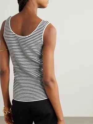 Arch4 Net Sustain Bebbington Striped Ribbed Cashmere Tank