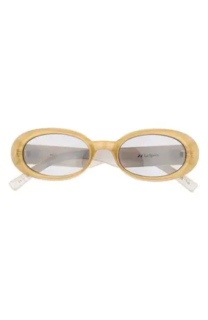 Le Specs Workmm Oval Sunglasses - Champagne Pearl/smoke Tint