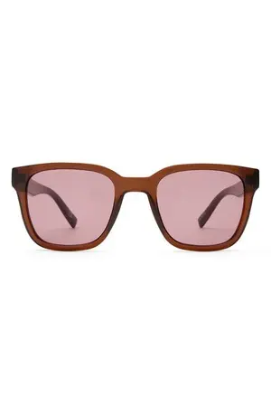 Le Specs Elixir 52mm Polarized Square Sunglasses - Dark Chocolate/smokey Brown