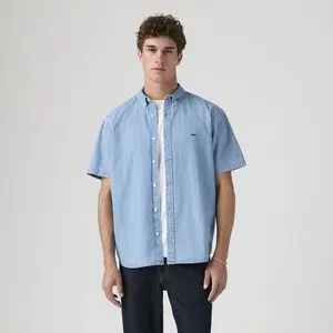LEVI'S Short Sleeve Authentic Button-down Shirt - Eli Medium Blue Wash