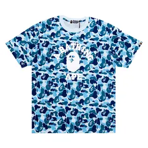 A BATHING APE Abc Camo College T-shirt - Blue