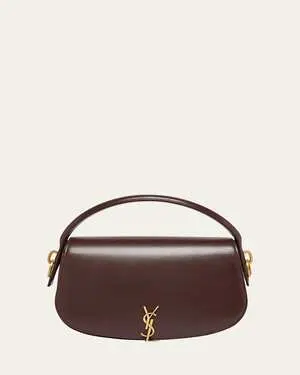 Saint Laurent Flap Crossbody Bag - Dark Currant
