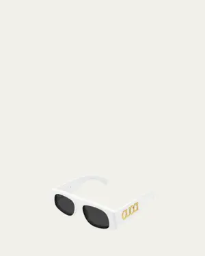 Gucci Logo Acetate Rectangle Sunglasses