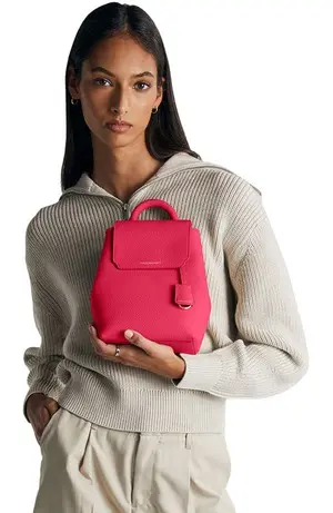 MAISON DE SABRE Mini Soft Leather Backpack - Shibuya Fuchsia