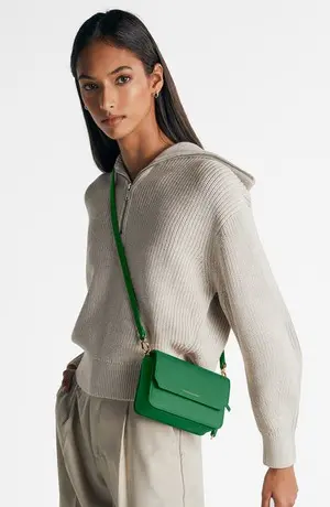MAISON DE SABRE Mini Leather Flap Bag - Emerald Green