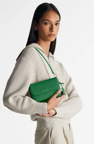 MAISON DE SABRE Mini Leather Flap Bag - Emerald Green