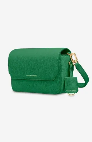 MAISON DE SABRE Mini Leather Flap Bag - Emerald Green
