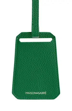 MAISON DE SABRE Leather Luggage Tag - Emerald Green